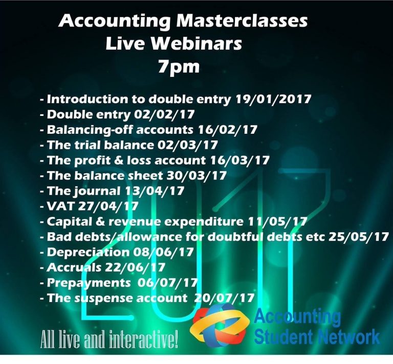 ACCOUNTING MASTERCLASSES – Accounting Student Network